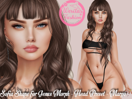Second Life Marketplace - Sofia Shape For GENUS MORPH - Head Preset - Margo - Ebody/Lara X ...